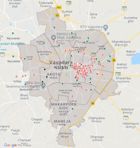 List of Red Zone areas of Vadodara